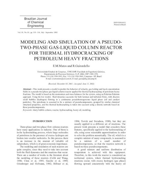 pdf modeling and simulation of a pseudo two phase gas … · the