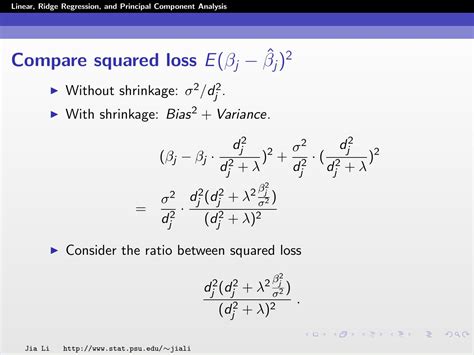 linear ridge regression and principal component analysis