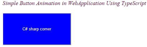 Simple Button Animation In TypeScript