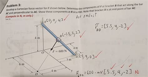 solved problem 3 develop a cartesian force vector for f