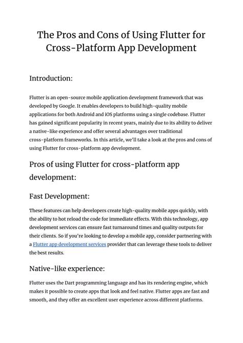Ppt The Pros And Cons Of Using Flutter For Cross Platform App Development Powerpoint