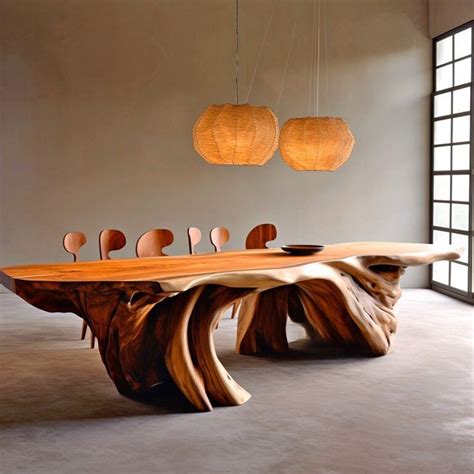 Rooted In Exquisite Design Wooden Tree Shaped Dining Tables