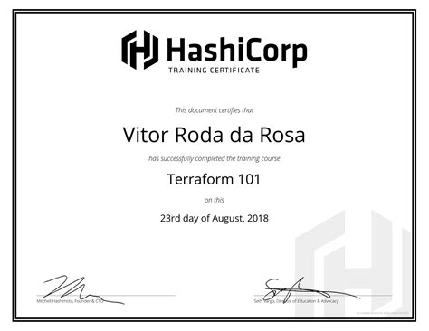 Terraform 101 Certificate Ppt