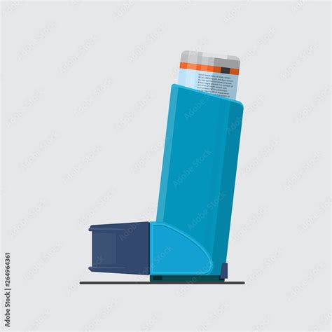 Asthma Inhaler Vector Flat Design Stock Vector Adobe Stock
