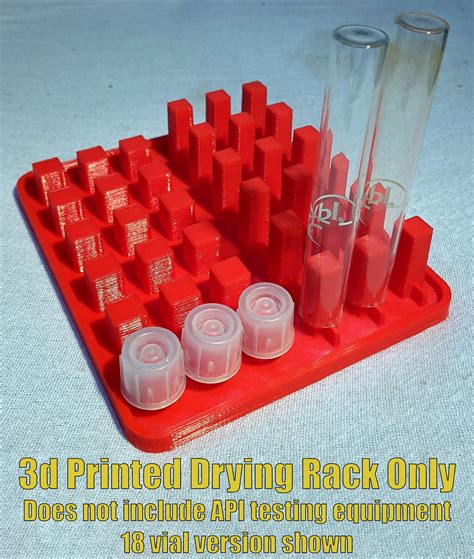 Api Test Kit Vial And Cap Drain And Storage 3d Printed Part Etsy