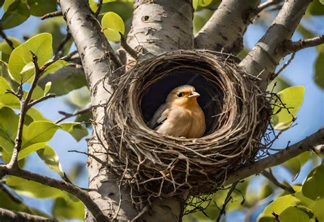 Premium Photo A Bird Nest With A Nest In A Tree