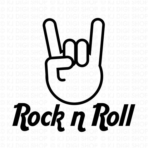 Rock Hand Svg Rock N Roll Hand Svg Rock Hand Cricut Rock Hand