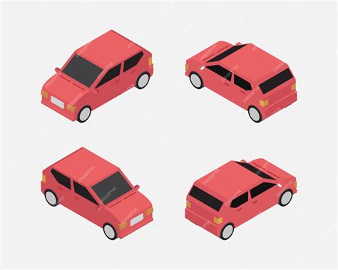 Premium Vector City Car Isometric Classic Vector