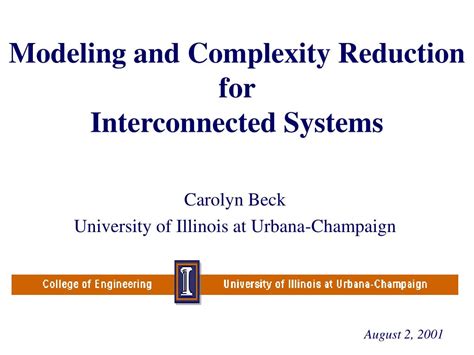 Ppt Modeling And Complexity Reduction For Interconnected Systems Powerpoint Presentation Id