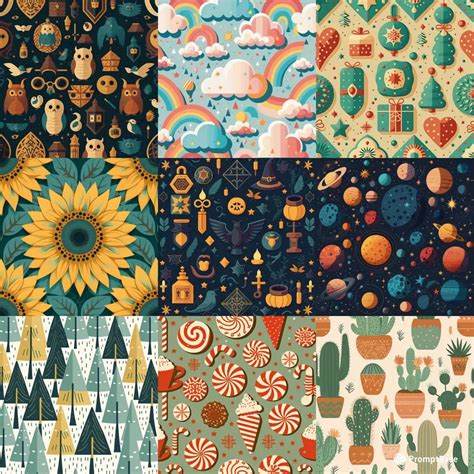 Scrapbook Wrapping Paper Designs Midjourney Prompt Promptbase