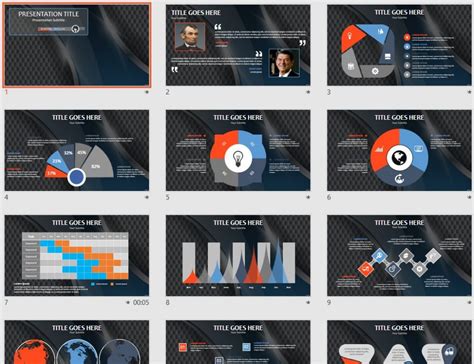 Metallic Powerpoint Template 152771