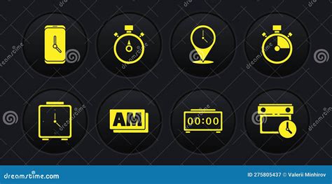 Set Alarm Clock Stopwatch Clock Am Digital Alarm Location With Calendar And And App Mobile