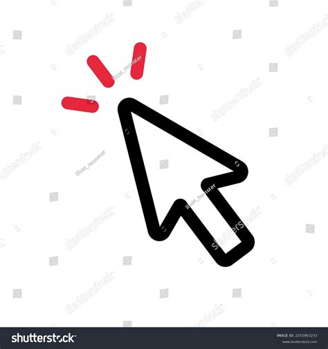 Clicking Mouse Pointer Icon Mouse Cursor Stock Vector Royalty Free Shutterstock