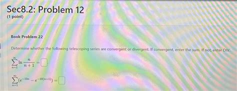 Solved Sec82 Problem 121 ﻿pointbook Problem 22determine