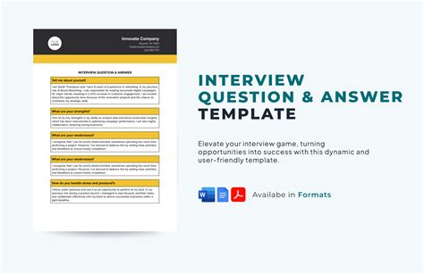 Question And Answer Interview Format