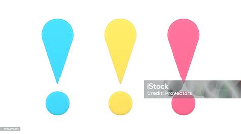 느낌표 경고 주의 표시 위험 정보 예방 조치 메시지 3d 아이콘 집합 벡터 0명에 대한 스톡 벡터 아트 및 기타 이미지 0명 경계 표지 경고 기호 Istock