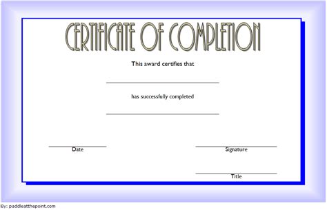 Training Completion Certificate Template 1 In 2020 In Fantastic Class