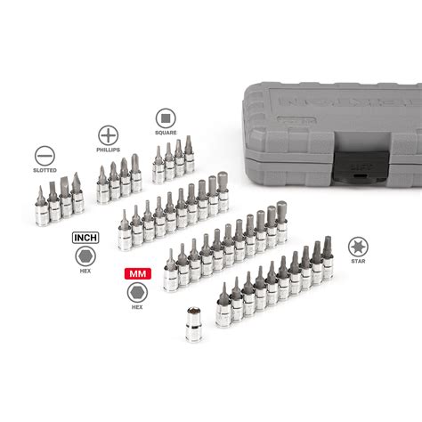Tekton 44 Pc 1 4in Drive Assorted Bit Socket Set Model Shb90302 Northern Tool