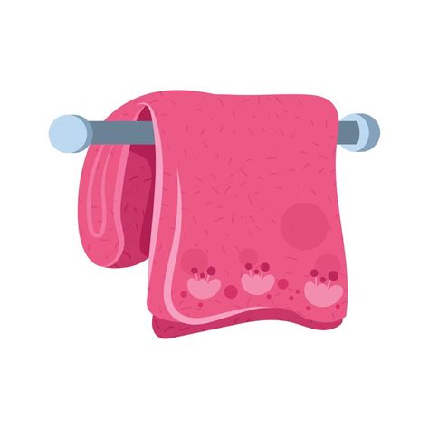Pink Bathroom Towel Hanging 11453283 Vector Art At Vecteezy