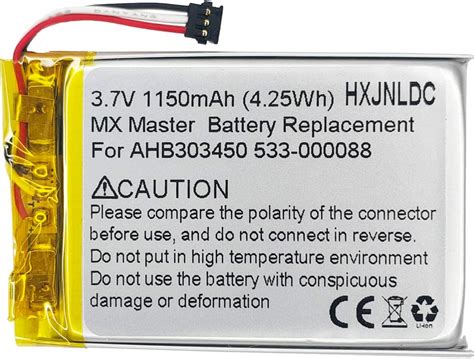 Dc 3 7v 1150mah Lithium Polymer Rechargeable Battery For Logitech