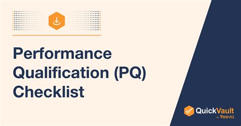 Performance Qualification Pq Checklist Free Download