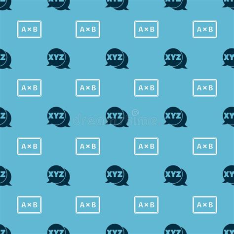 Set Xyz Coordinate System And Chalkboard On Seamless Pattern Vector