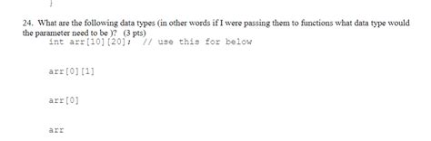 Solved 24 What Are The Following Data Types In Other Words