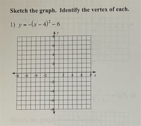 solved sketch the graph identify the vertex of