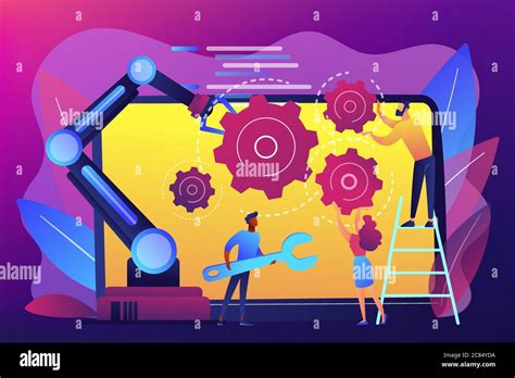 Collaborative Robotics Concept Vector Illustration Stock Vector Image