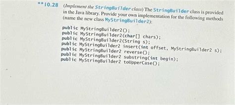 Solved I028 Implement The Stringbuj7der Class The