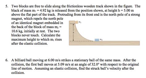 Solved Two Blocks Are Free To Slide Along The Frictionless