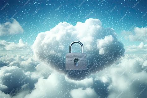 Premium Photo Securing Cyberspace Cloud Security With Padlock Symbol A Computer Concept