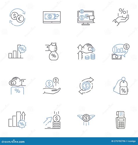 Marketing Scheme Line Icons Collection Strategy Tactics Branding Advertising Promotions