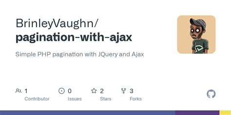 github brinleyvaughn pagination with ajax simple php pagination with