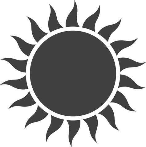 Sun Clip Art Black And White