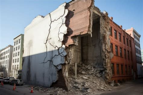 Towering Large Crack Building Generate Ai