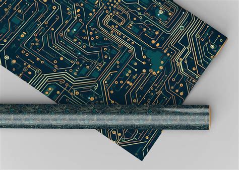 circuit board seamless pattern set of 5 circuit board printable paper