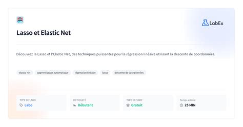 Lasso Et Elastic Net Maîtriser Les Techniques De Régression Linéaire