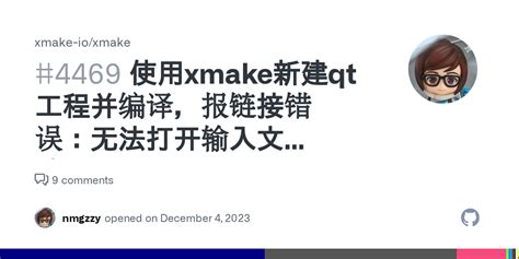 使用xmake新建qt工程并编译,报链接错误:无法打开输入文件“qt5guilib“ · Issue 4469 · Xmake Io 使用xmake新建qt工程并编译,报链接错误:无法打开输入文件“qt5guilib“ · Issue 4469 · Xmake Io