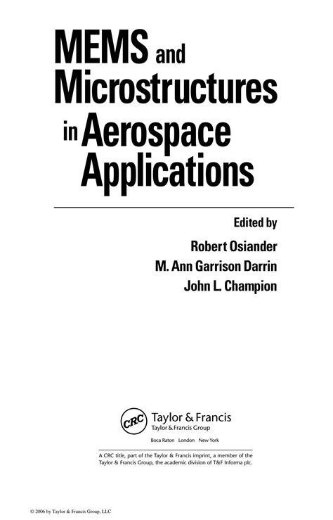 SOLUTION Mems And Microstructures In Aerospace Applications Studypool