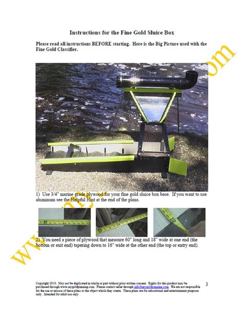 Diy Fine Gold Sluice Box With Classifier Assembly Plans Dvd Etsy Diy Fine Gold Sluice Box With Classifier Assembly Plans Dvd Etsy