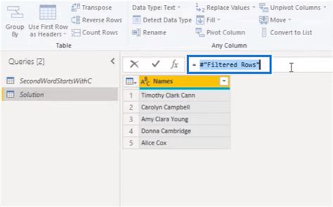 power query filter by a specific first letter or character tutorial