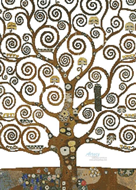 Artecy Cross Stitch Tree Of Life No Background Cross Stitch Pattern To Print Online