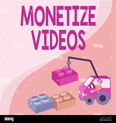 hand writing sign monetize videos word written on process of earning