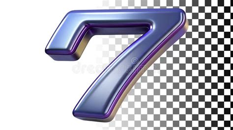 Silver Number 7 Digit 7 Number Symbol And Numeral Seven Png Transparent Image Generative AI