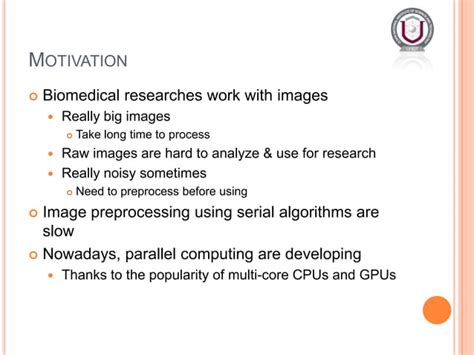 Using Parallel Programming To Improve Performance Of Image Processing Ppt