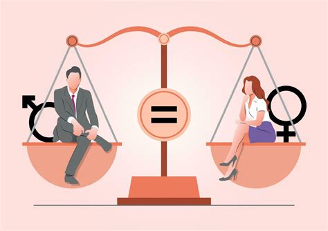 Man And Woman Representing The Gender Equality 28116707 Vector Art At