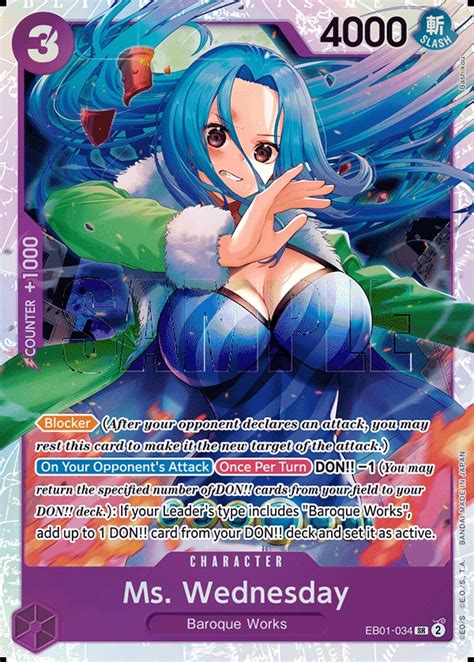 Eb Ms Wednesday Card One Piece Card Game