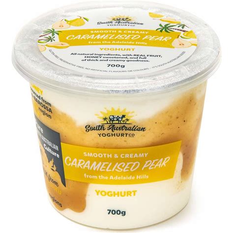 South Australian Yoghurt Co. Pear Yoghurt 700g | Woolworths