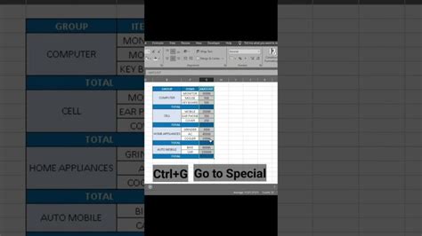 Learn Go To Special And Auto Sum Watch This Video And And Speed Up Your Excel Skill Do Like